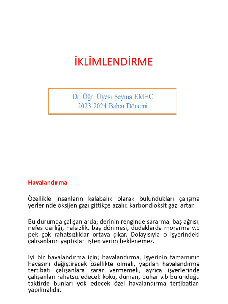 İklimlendirm EEEE | PDF