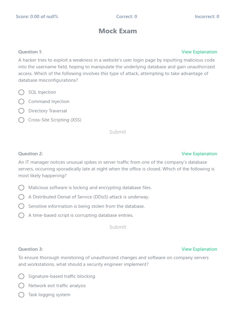Comptia Security Questions | PDF | Security | Computer Security