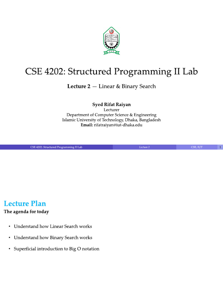 CSE CSE4202 Lecture2 | PDF