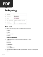 General Embryology MCQs | PDF