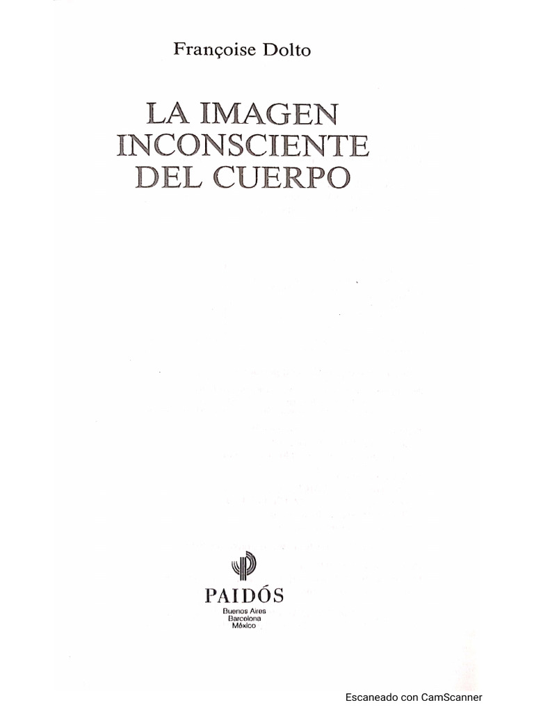 Esquema Corporal e Imagen Del Cuerpo. F Dolto | PDF