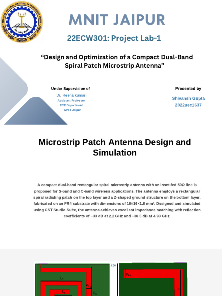 Microstrip Patch Antenna Design and Simulation.pptx.Pptx (1) | PDF