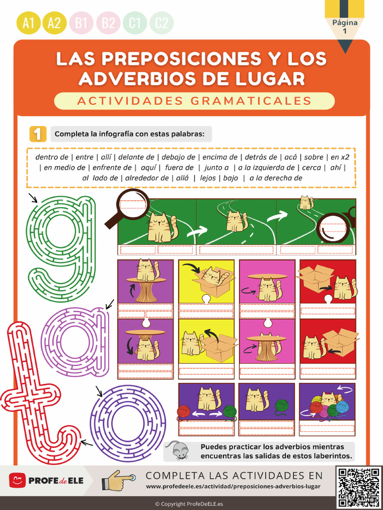 Cuadernillo - Preposiciones y Adverbios de Lugar (v.1.2) | PDF