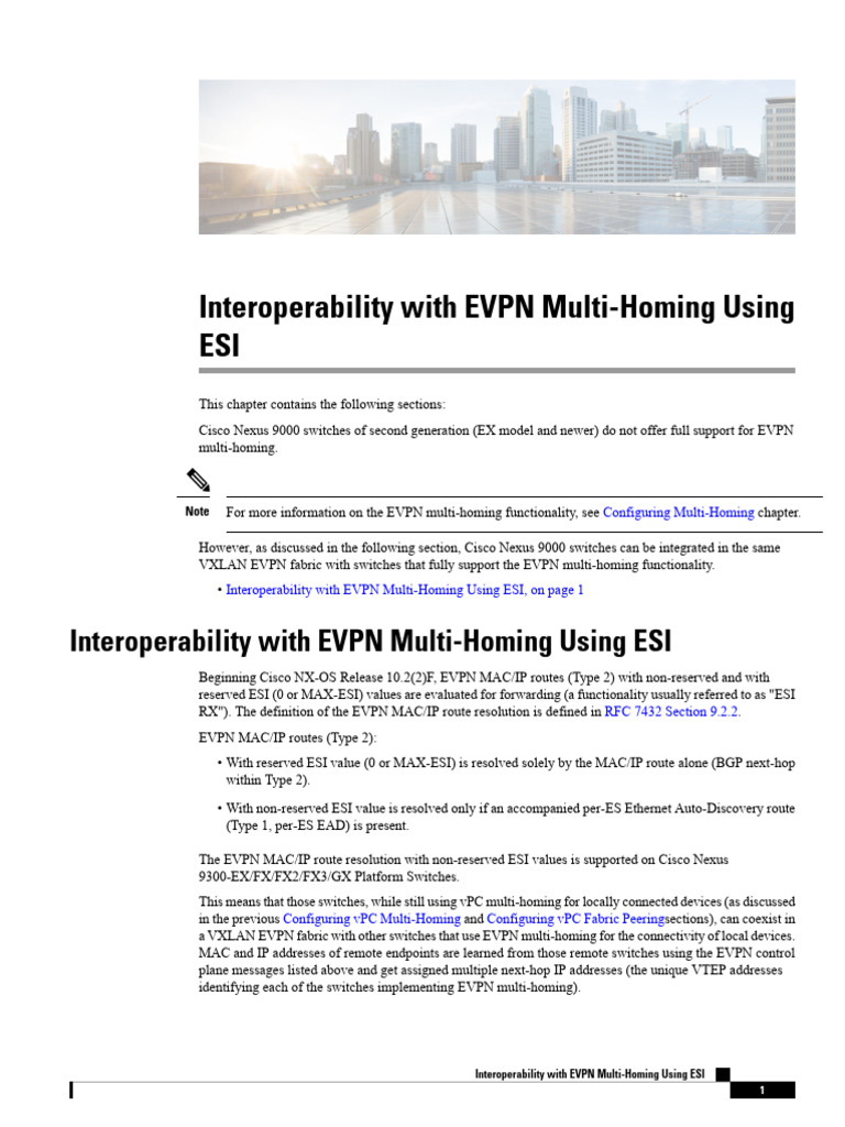 M Interoperability With MVPN Multi Homing Using Esi | PDF | Network Switch | Interoperability