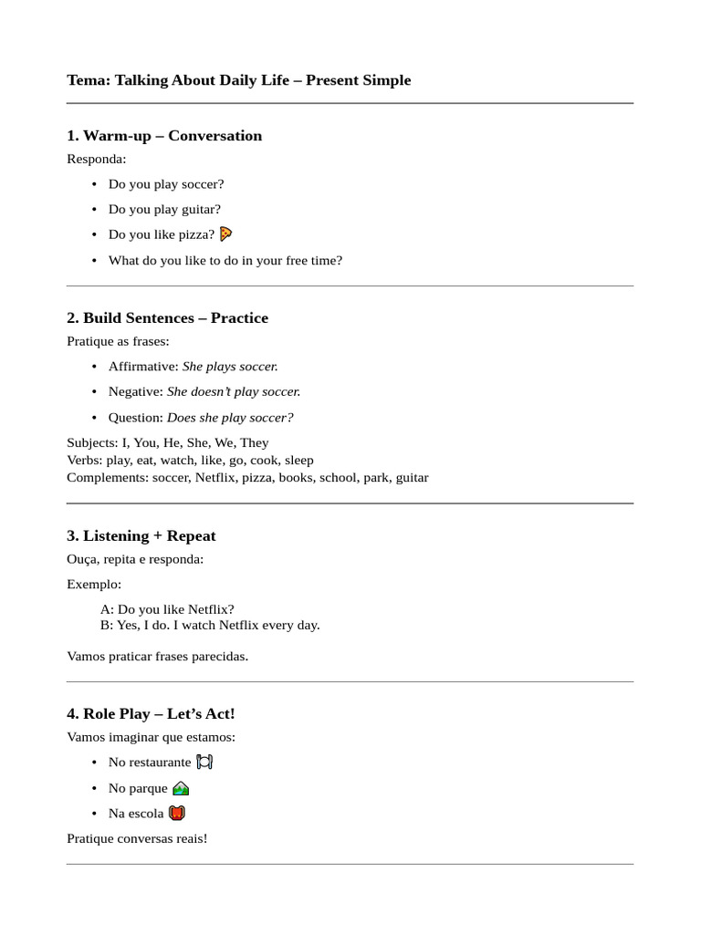 Daily Life Conversation | PDF
