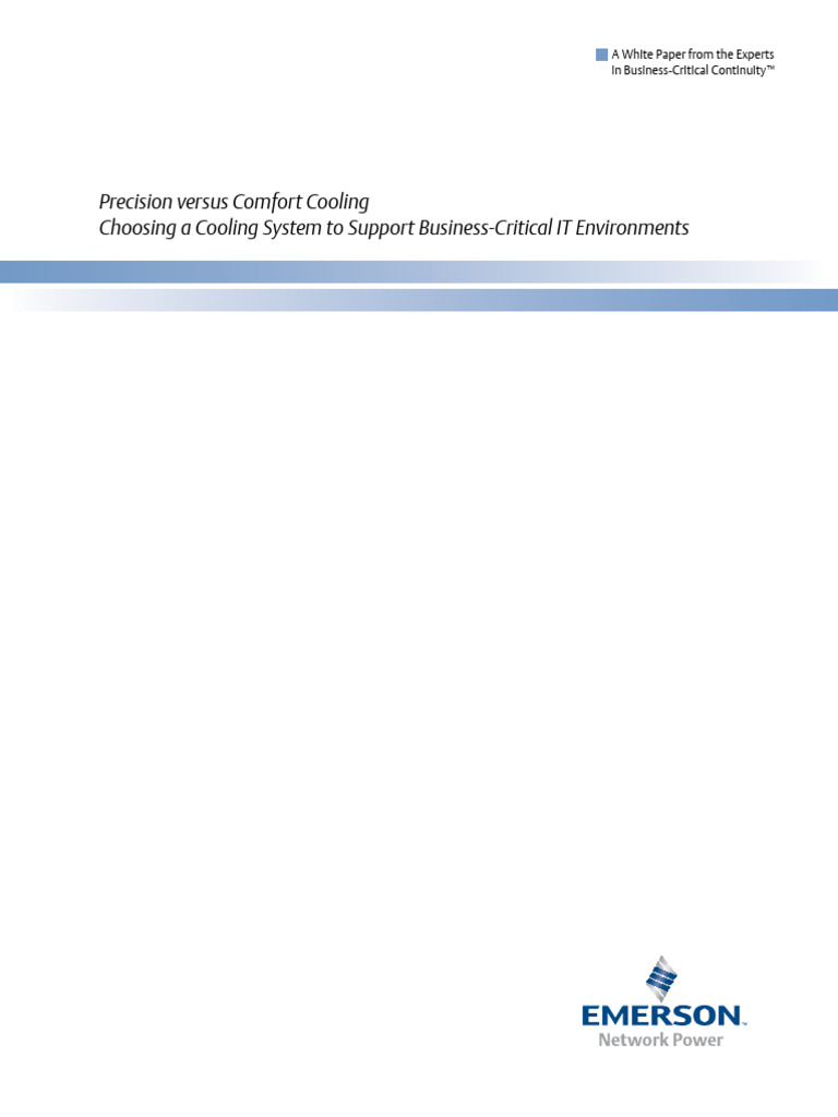 Data Center Cooling Emerson | PDF | Data Center | Air Conditioning