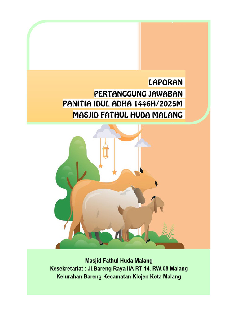 Laporan Panitia Idul Adha 1446H | PDF