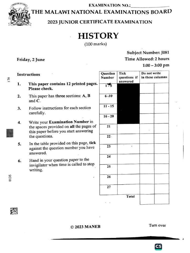 2023 Jce History | PDF