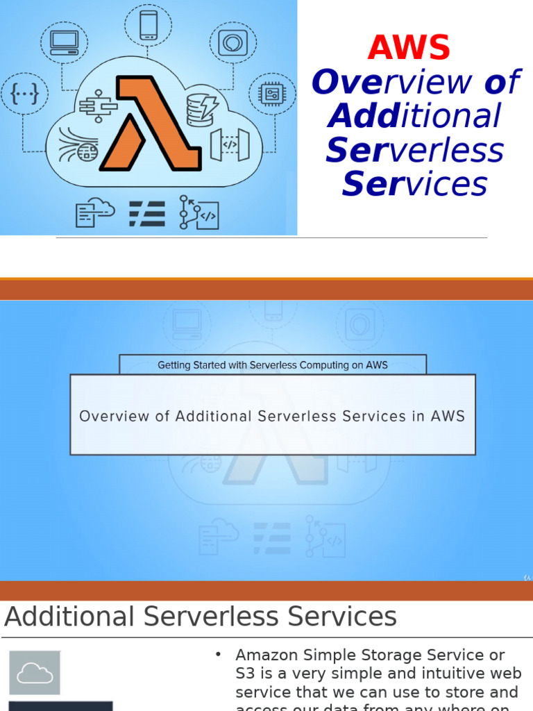 AWS Overview of Additional Serverless Services | PDF | Amazon Web Services | Computer Science