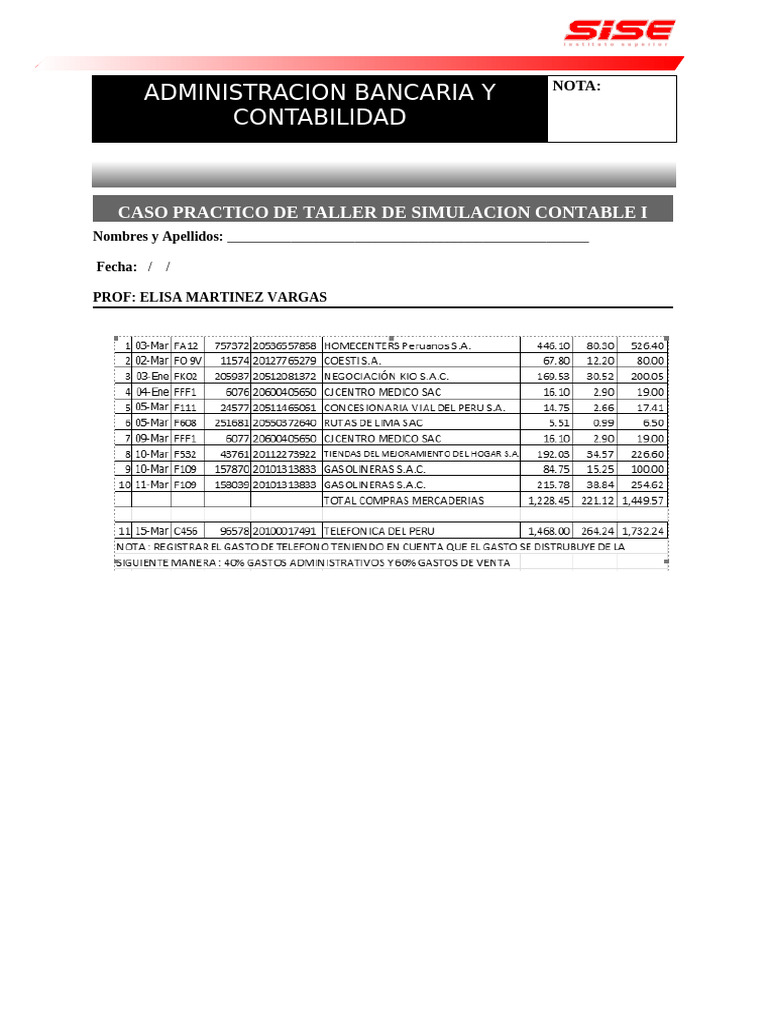 Caso Practico de Registro de Compras | PDF