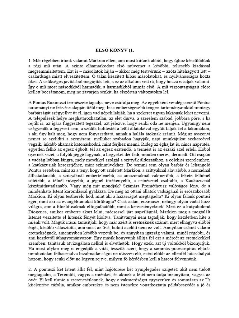 Tertullianus - Markion Ellen | PDF