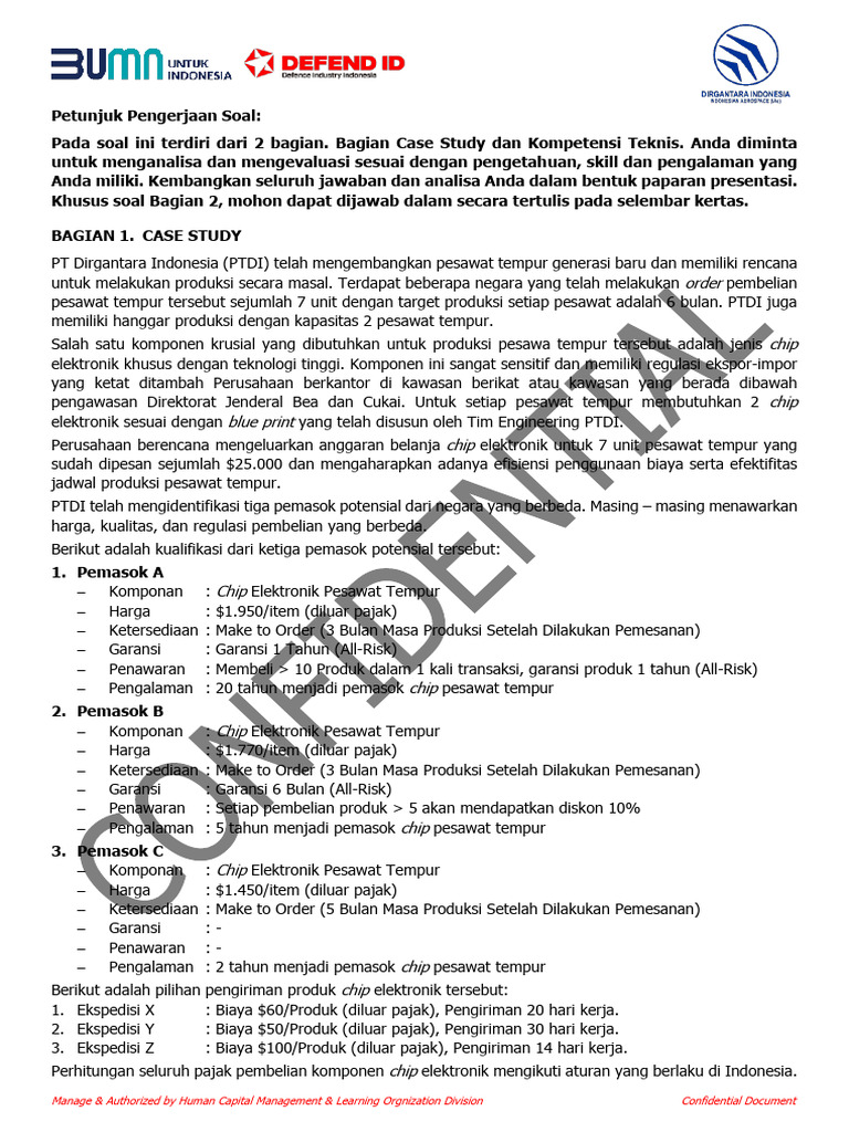 (CONTOH) Case Study Purchaser | PDF