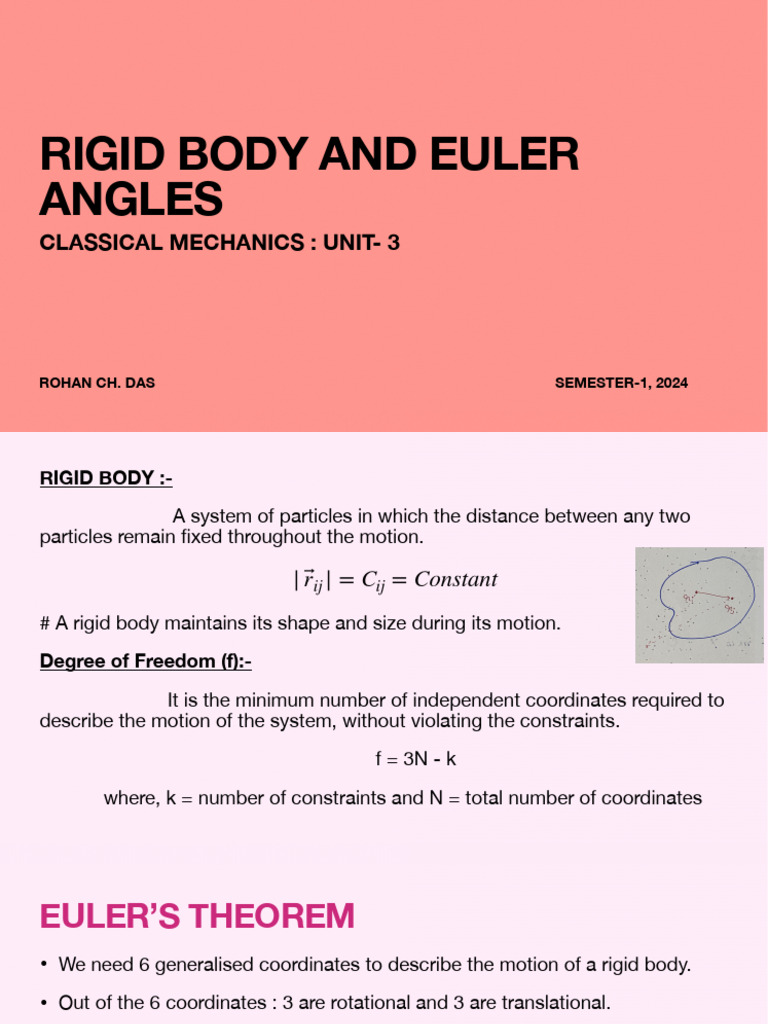 Euler Angles | PDF | Rotation | Coordinate System