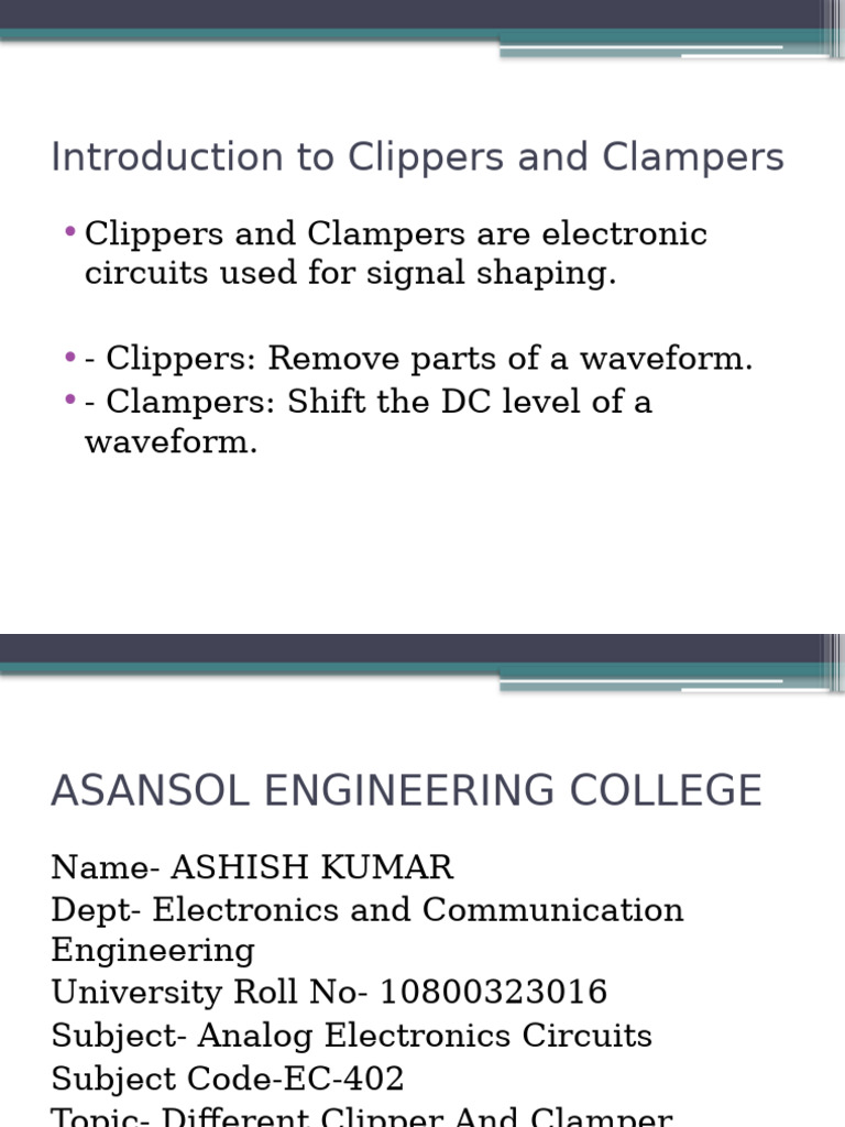 Overview of Clippers and Clampers | PDF