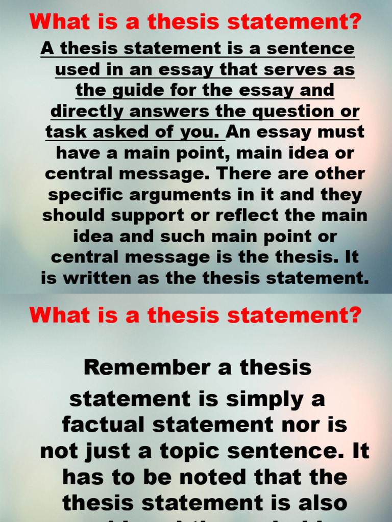 Eapp Lesson 4 Thesis Statement 2024 With Underlines | PDF | Deductive Reasoning | Inductive ...