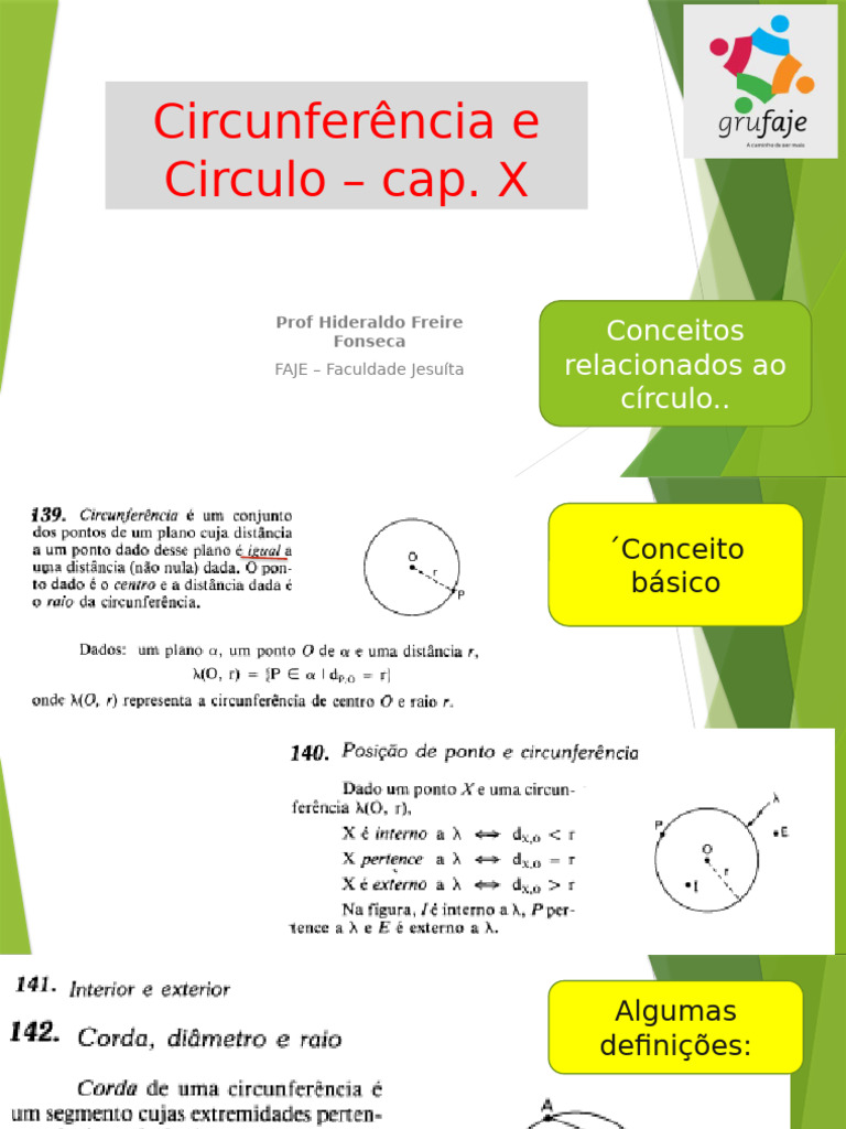 Circunferencia e Circulo Cap X | PDF