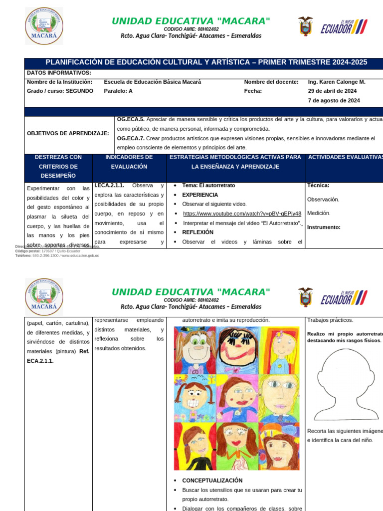 2DO ECA Primer Trimestre | PDF | Aprendizaje | Nutrición