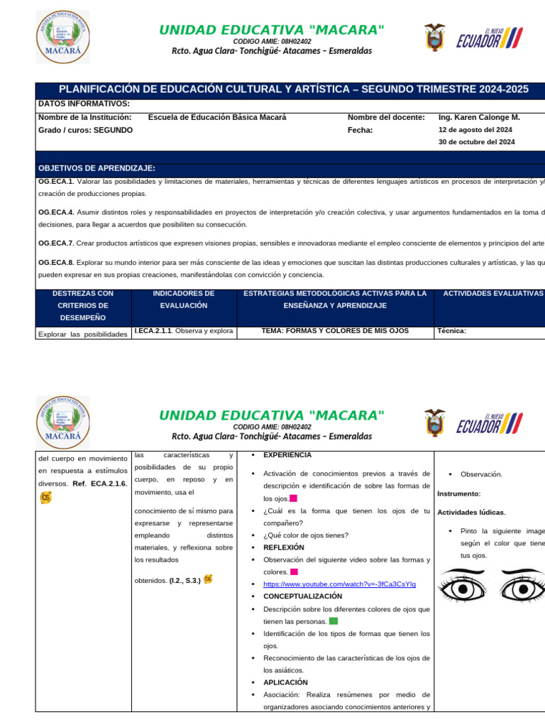 2do - Eca - 2do Trimestre | PDF | Aprendizaje | Enseñando