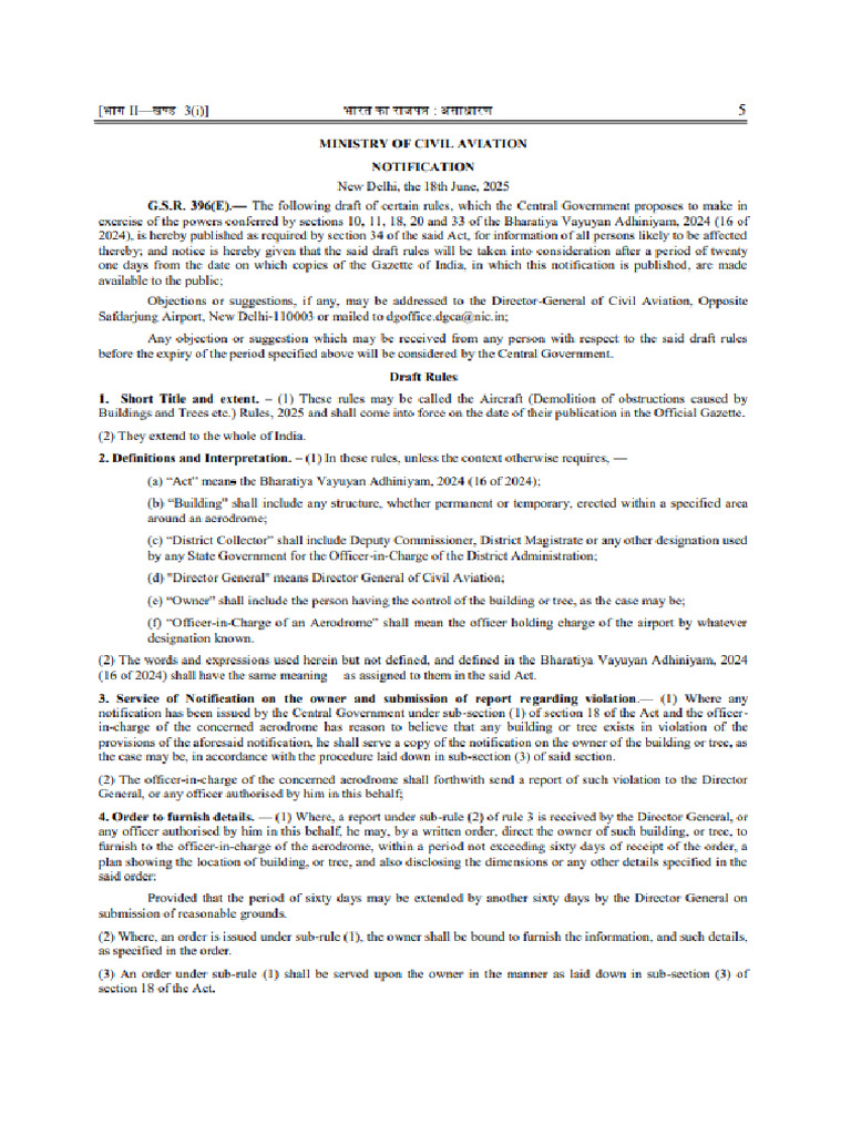 Aircraft Demolition Rules 2025 Draft | PDF