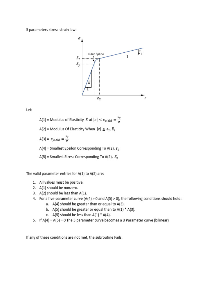 Stress-Strain Parameter Guidelines | PDF