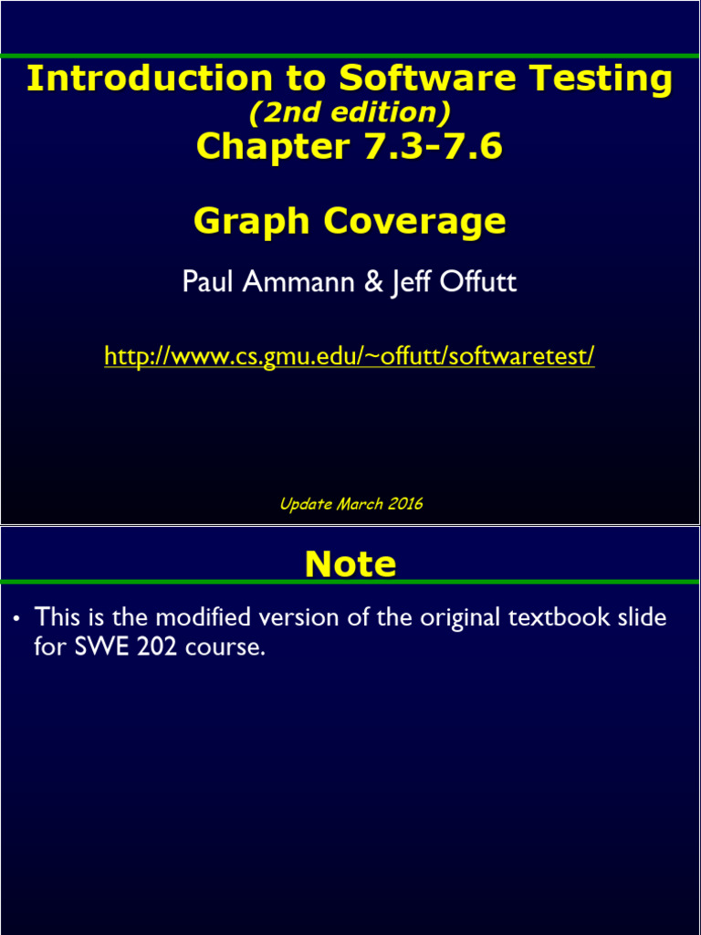 Graph Coverage in Software Testing | PDF | Automated Teller Machine ...