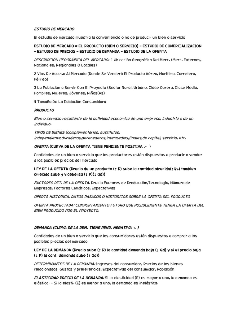 Preparacion Proy | PDF | Oferta (economía) | Oferta y demanda