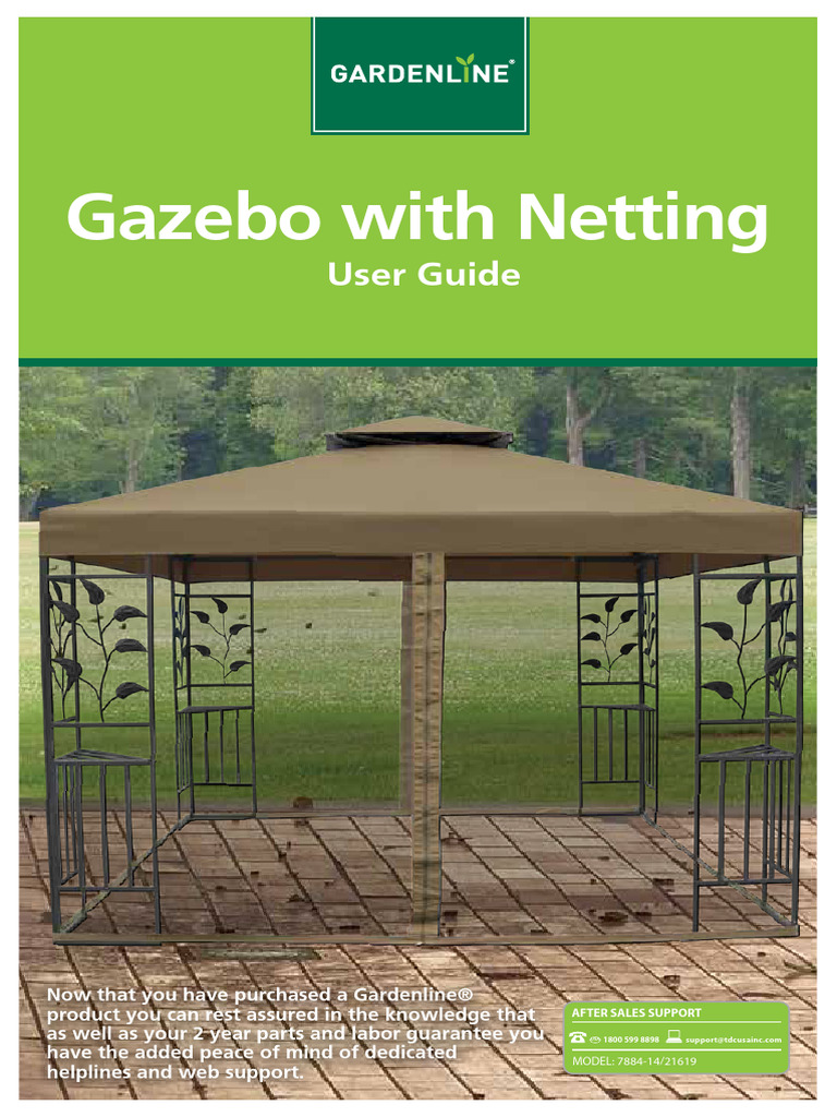 Gardenline Gazebo With Netting