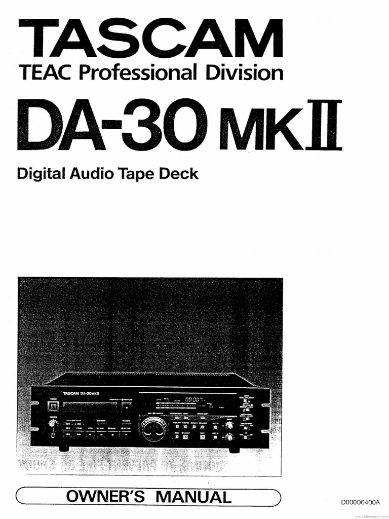 Hfe Tascam Da-30 Mkii en | PDF