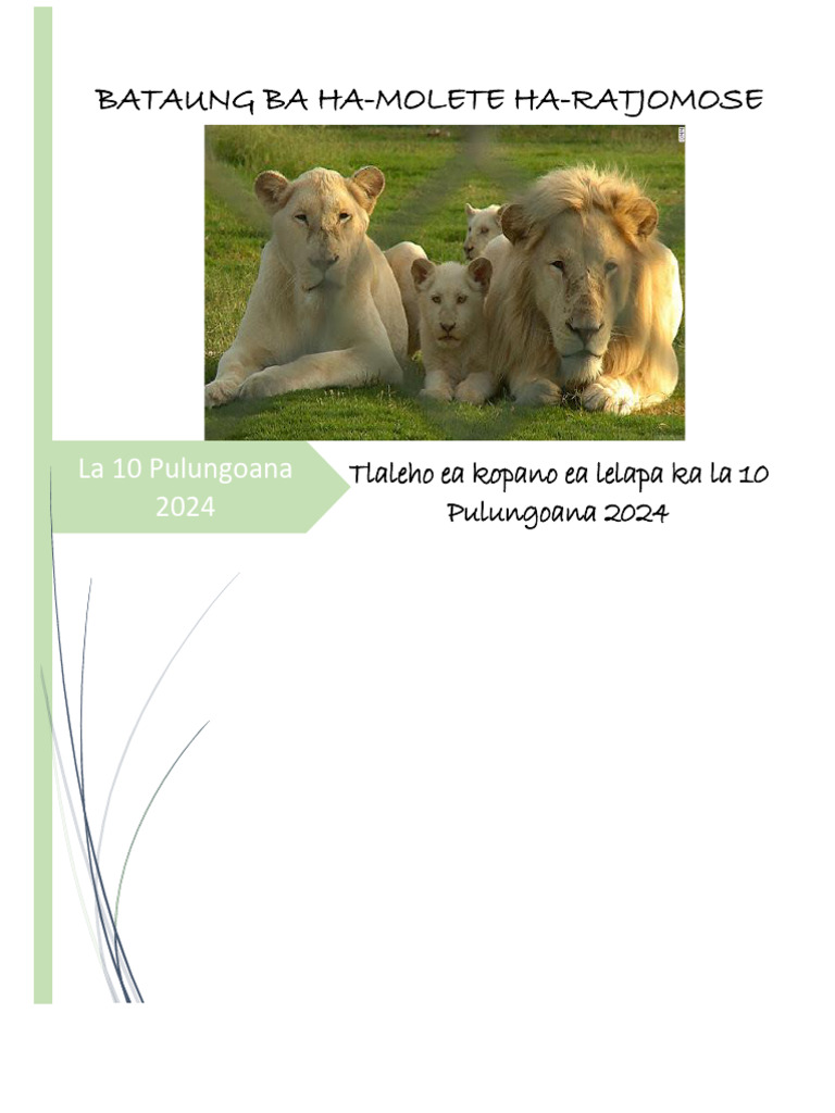 Bataung Ba Ha Molete - 12 Pulungoana 2024 | PDF