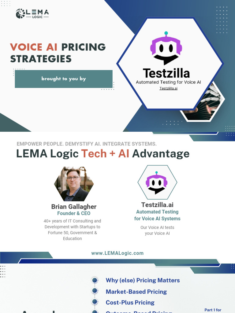 Voice AI Pricing Strategies-LEMA Logic Testzilla | PDF | Elasticity ...