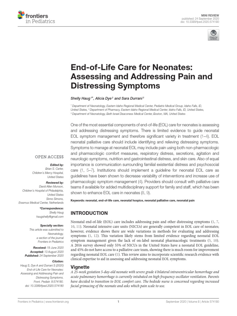 Neonatal End-of-Life Care Guidelines | PDF | Opioid | Benzodiazepine