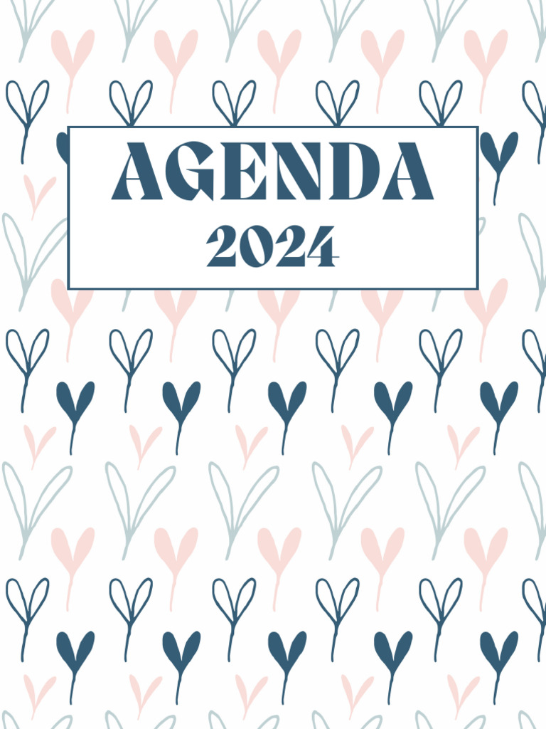 Documento A4 Planner 2024 Ilustrado Verde Rosa | PDF