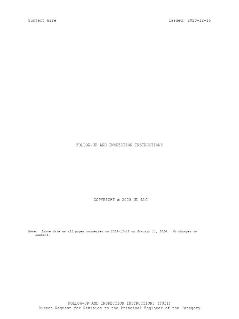Follow-Up Inspection Instructions for Wire | PDF | Insulator ...
