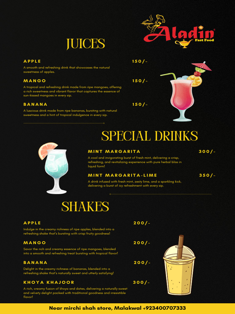 Blue and Beige Elegant Minimal Drinks Menu PDF | PDF