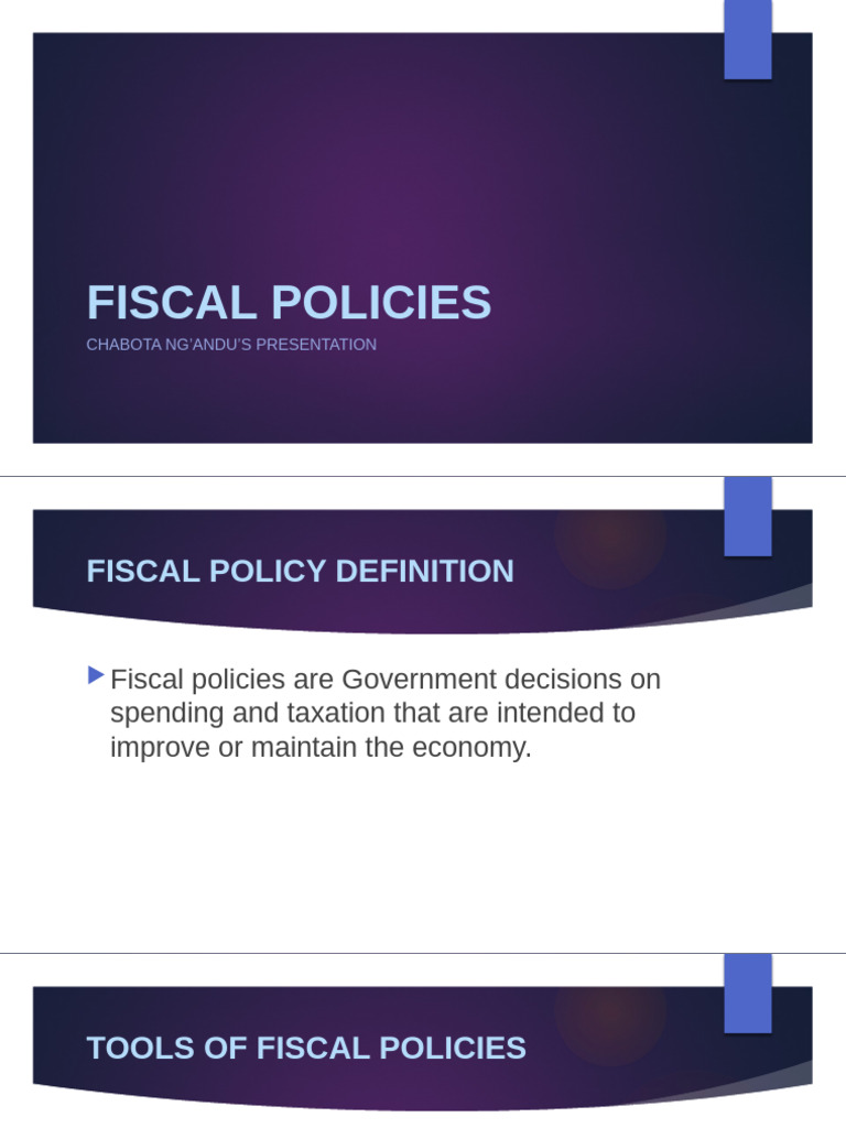 Understanding Fiscal Policy Tools | PDF