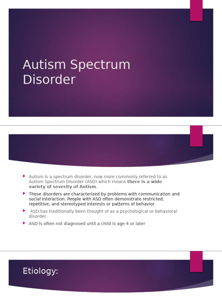 Autism Spectrum Disorder | PDF | Autism | Mental Disorder