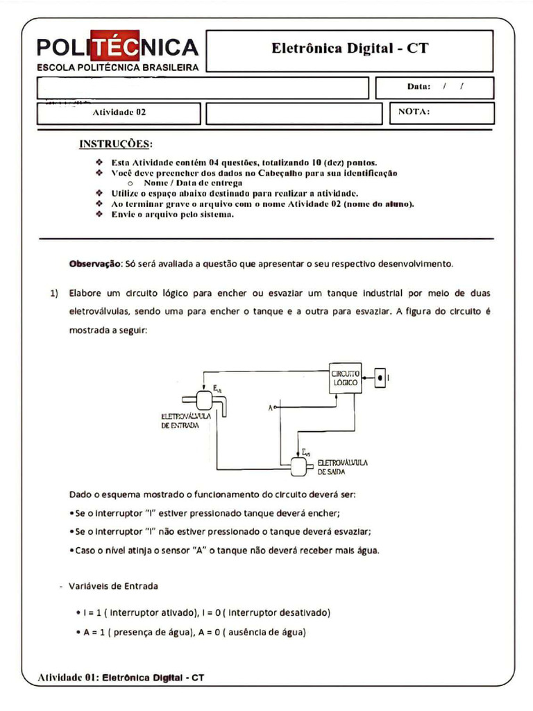 Atividade de Envio Eletronica Digital Vagner | PDF