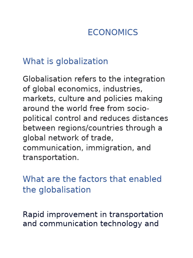 Understanding Globalization Factors | PDF