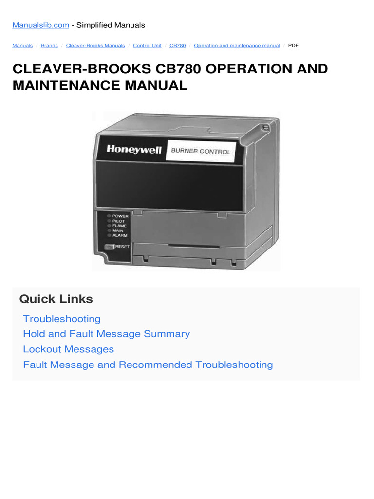 Burner Control Cleaver Brooks | PDF | Relay | Alternating Current