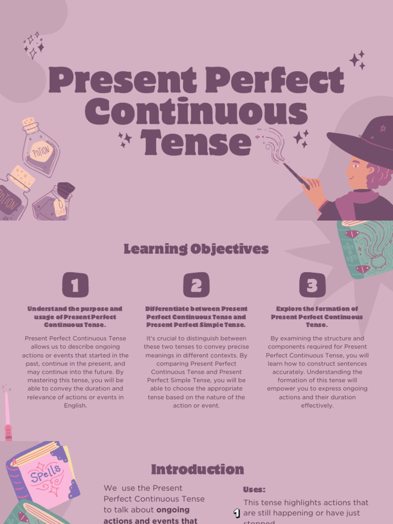 Understanding Present Perfect Continuous | PDF | Perfect (Grammar ...
