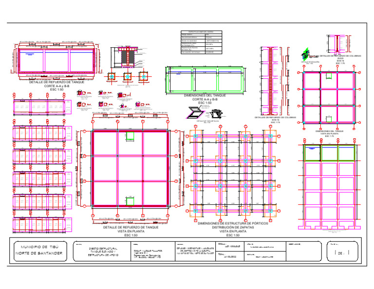 3.Diseño Estructural Tanque Elevado La Gabarra | PDF | Elementos arquitectónicos | Ingeniería ...