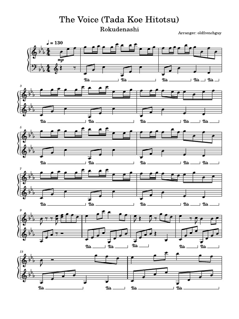 The Voice (Tada Koe Hitotsu) - Rokudenashi | PDF