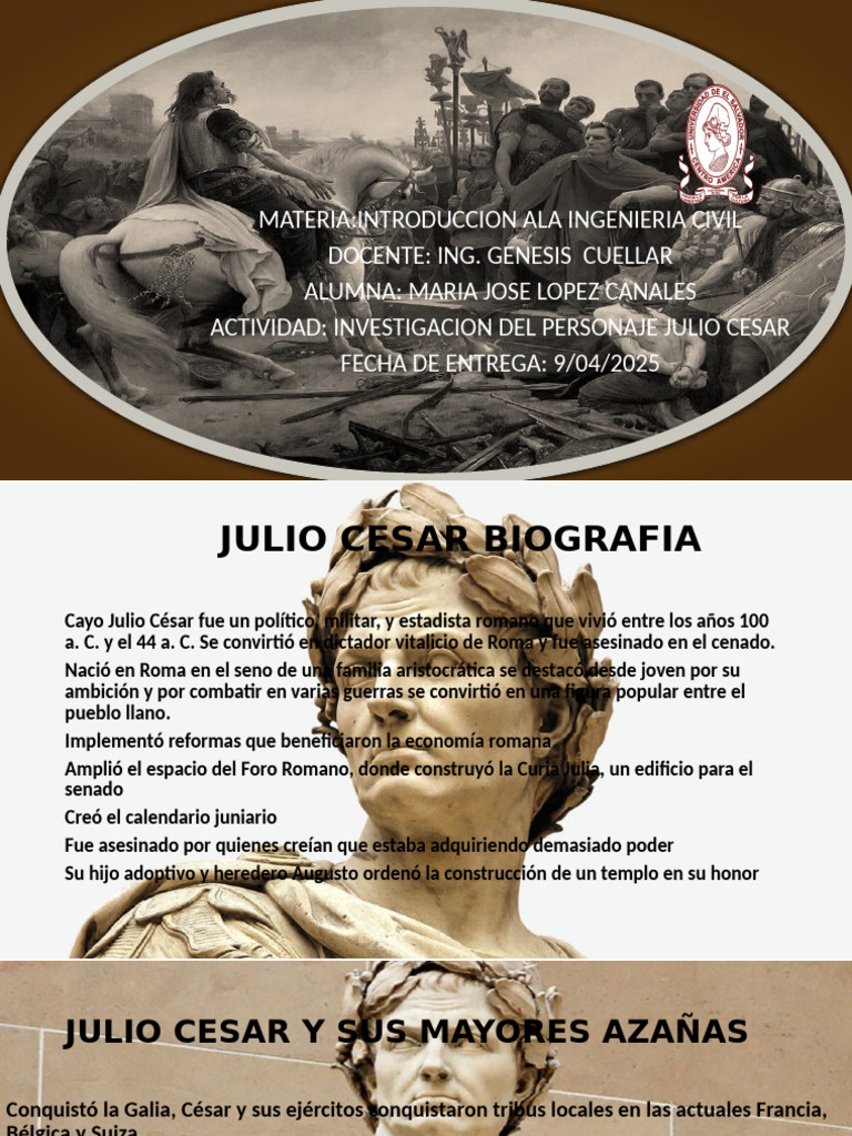 JULIO CESAR Resumen | PDF | Julio César | Roma antigua