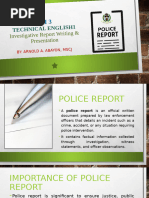 Police Report Narrative Writing Guide | PDF | Witness | Law Enforcement