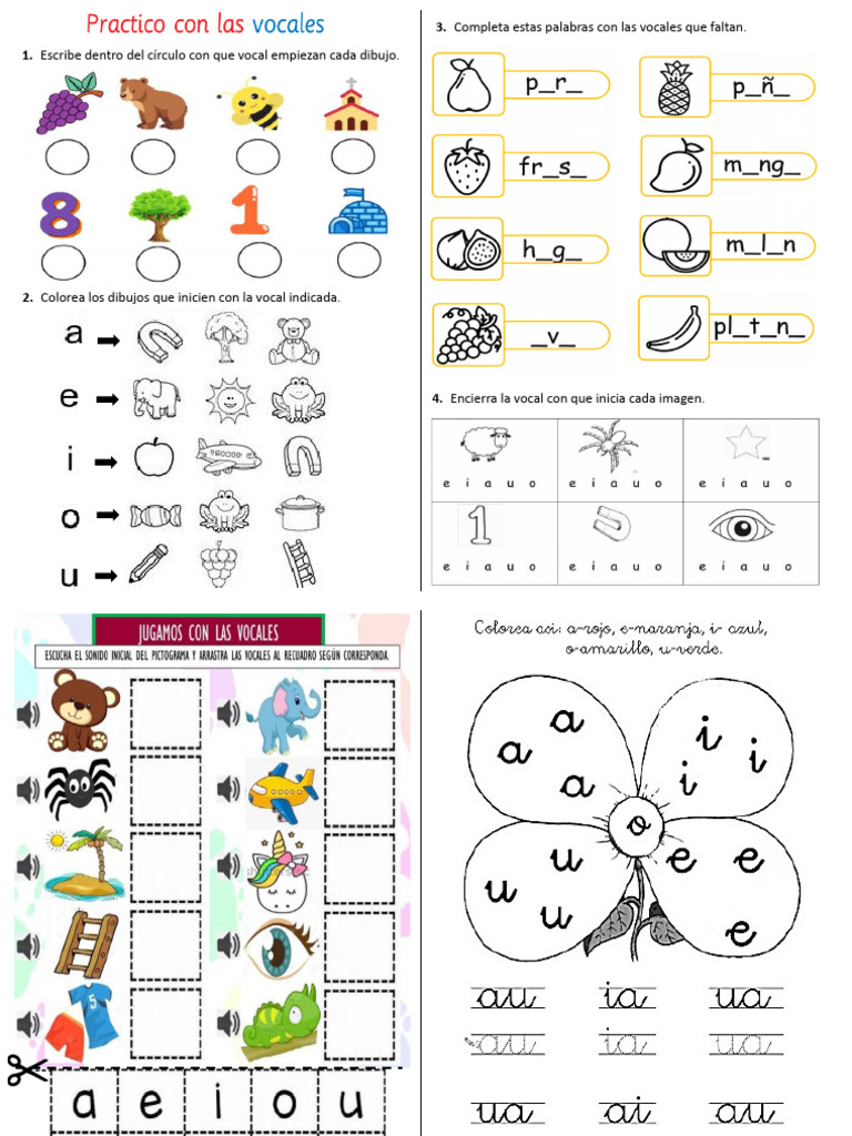 Juego Con Las Vocales 1 | PDF