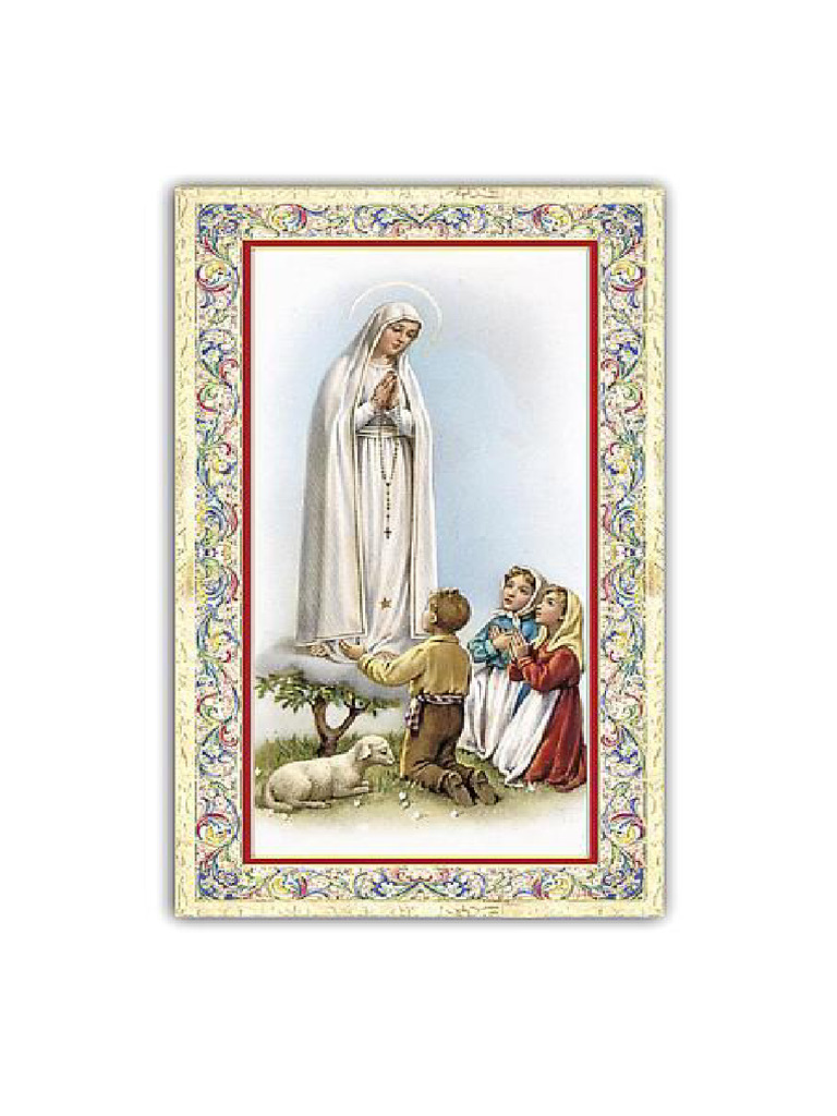Estampita de La Virgen de Fatima | PDF