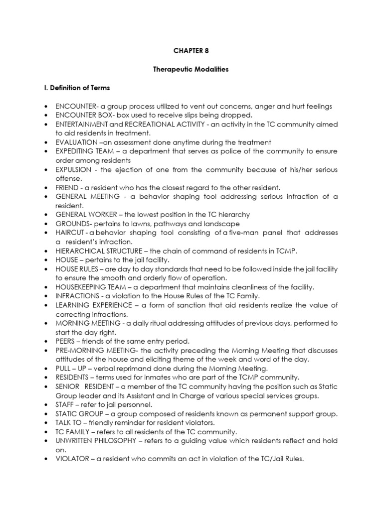Therapeutic Modalities CA 3 Final 47 67 | PDF | Dialectical Behavior ...