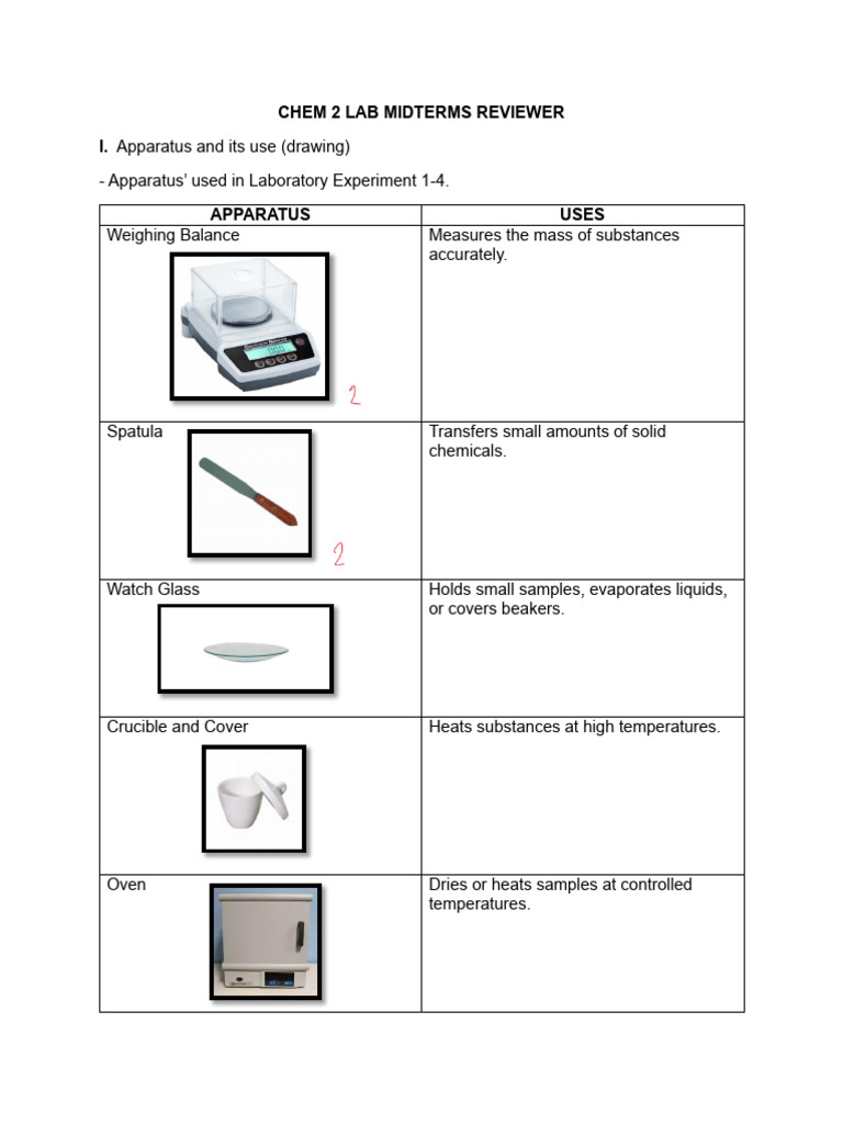 Chem 2 Lab Midterms Review Guide | PDF | Titration | Chemistry