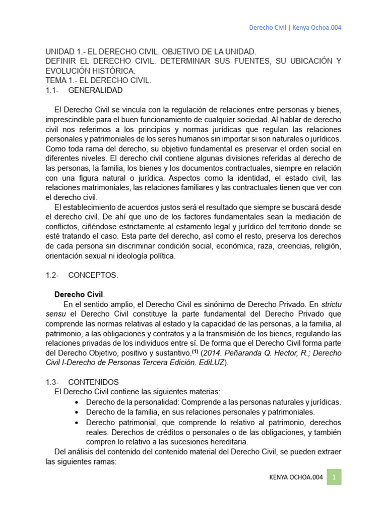 Derecho Civil.Taller viernes evaluacion de la historia y evolución del Código Civil venezolano ...