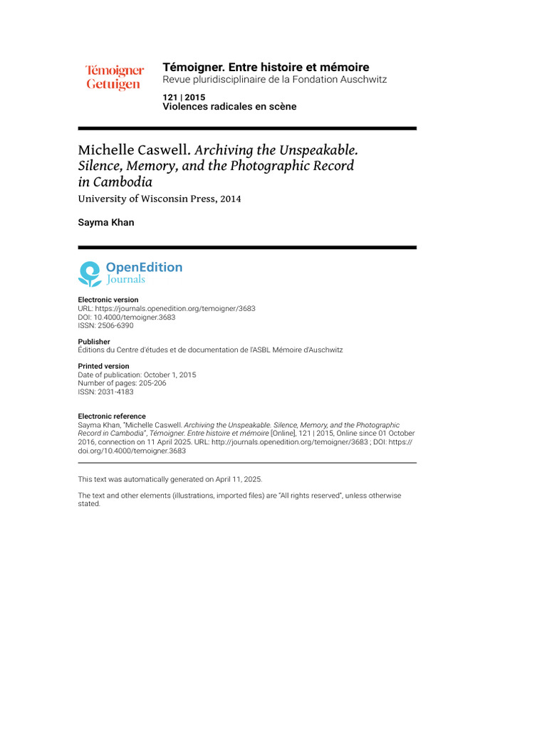 2 Michelle Caswell | PDF | Democratic Kampuchea | Khmer Rouge
